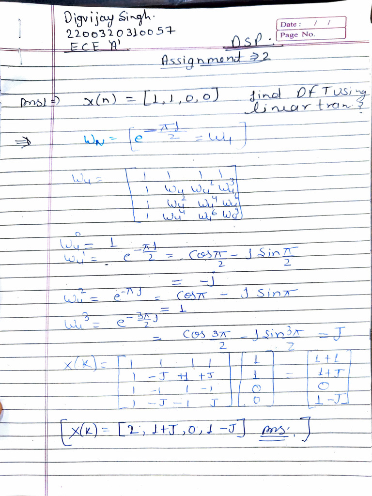 Dsp Assignment 2 1 Pdf 