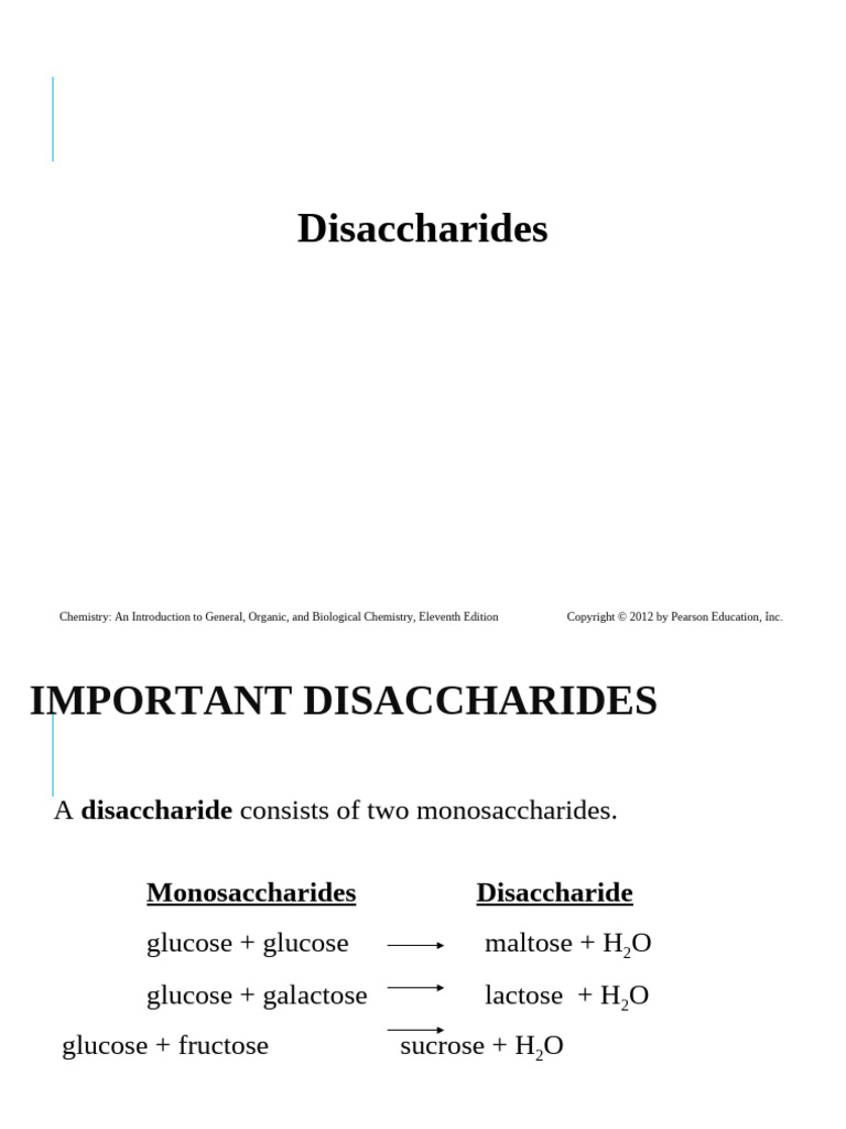 6th-7th Lecture Disaccharides | PDF | Glucose | Biochemistry