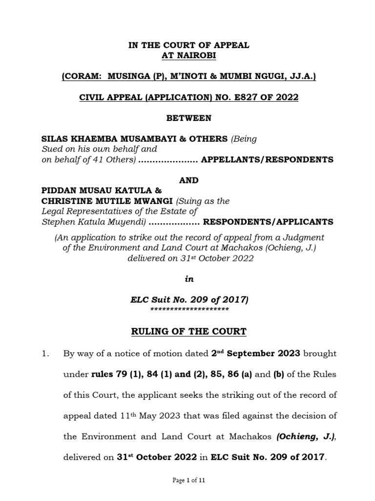 Civil Appeal (Appl.) No. E827 of 2022 | PDF | Appeal | Judgment (Law)