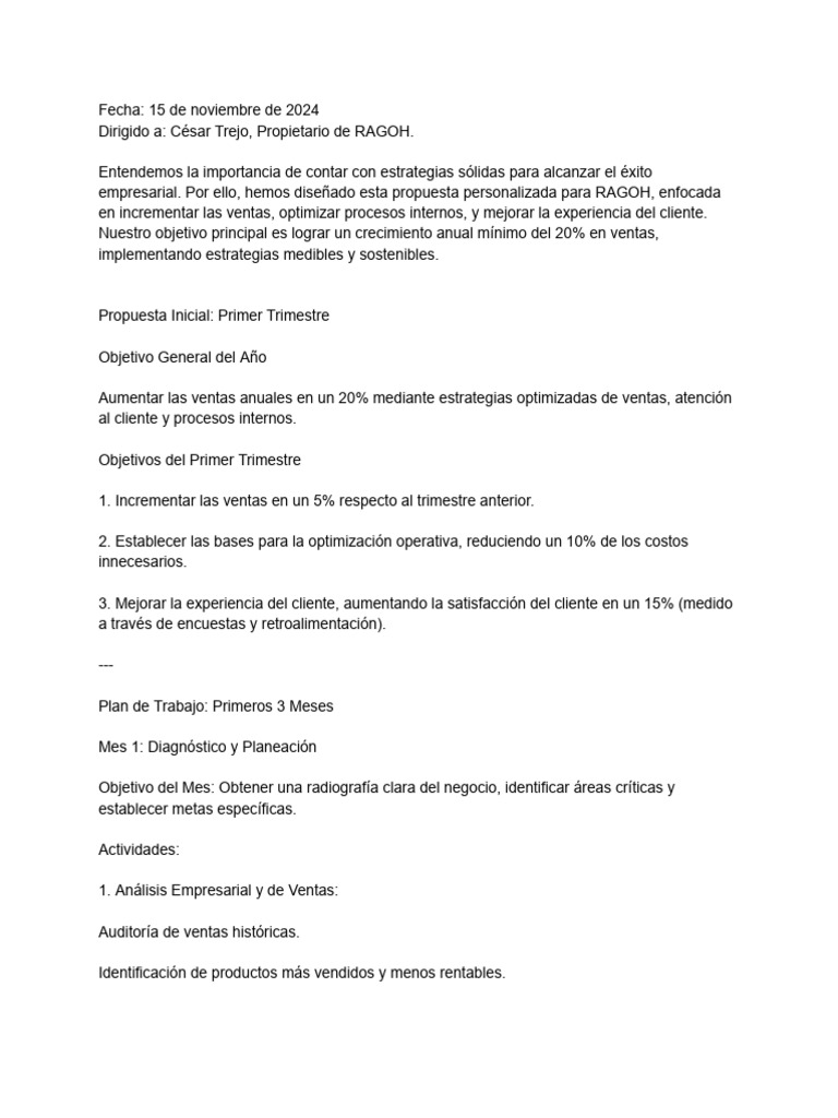 Cotizacion RAGOH | PDF | Posicionamiento en buscadores | Planificación