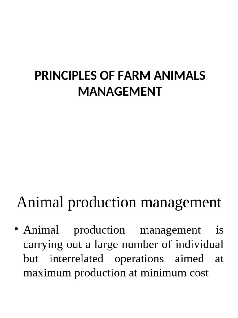 Principles of Farm Animal Management-1 | PDF | Plant Breeding | Fodder