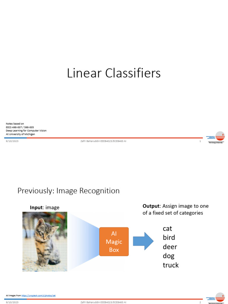 Chapter 3 - Linear Classification | PDF | Support Vector Machine ...