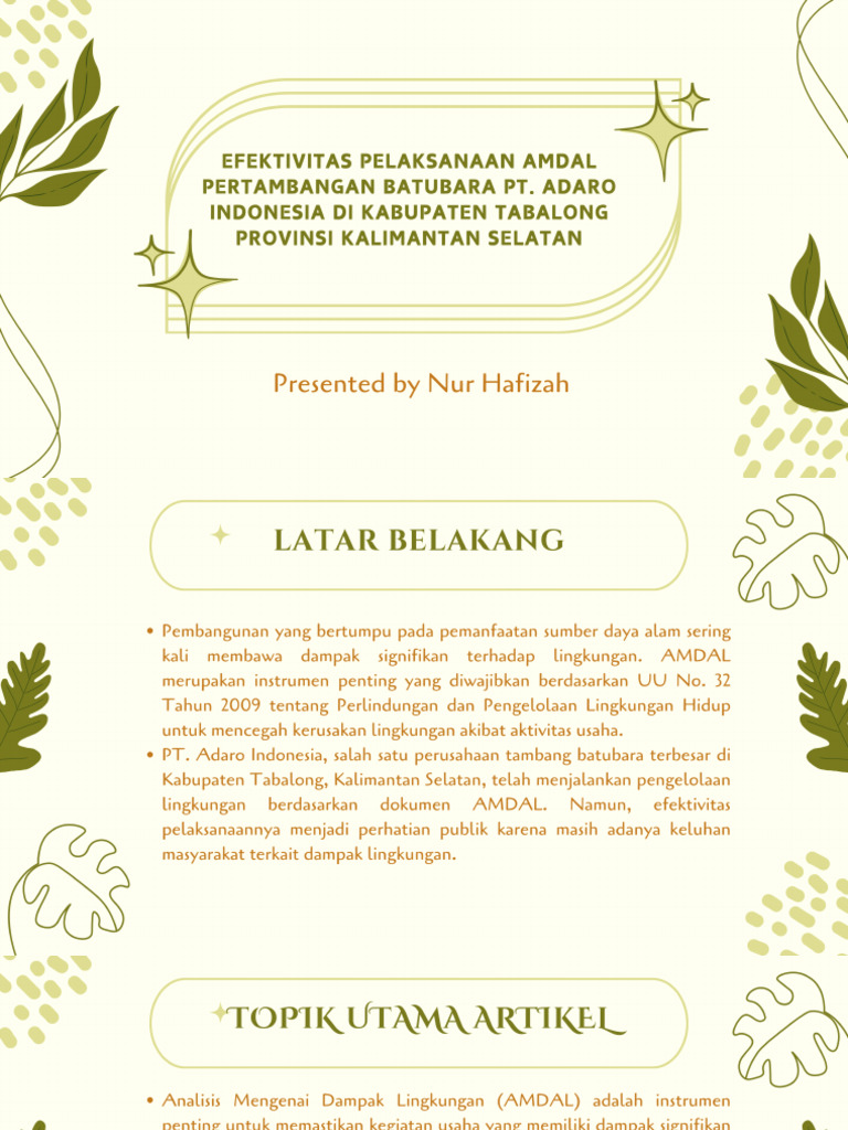 PPT_PRESENTASI_AMDAL_REVISED (1) | PDF