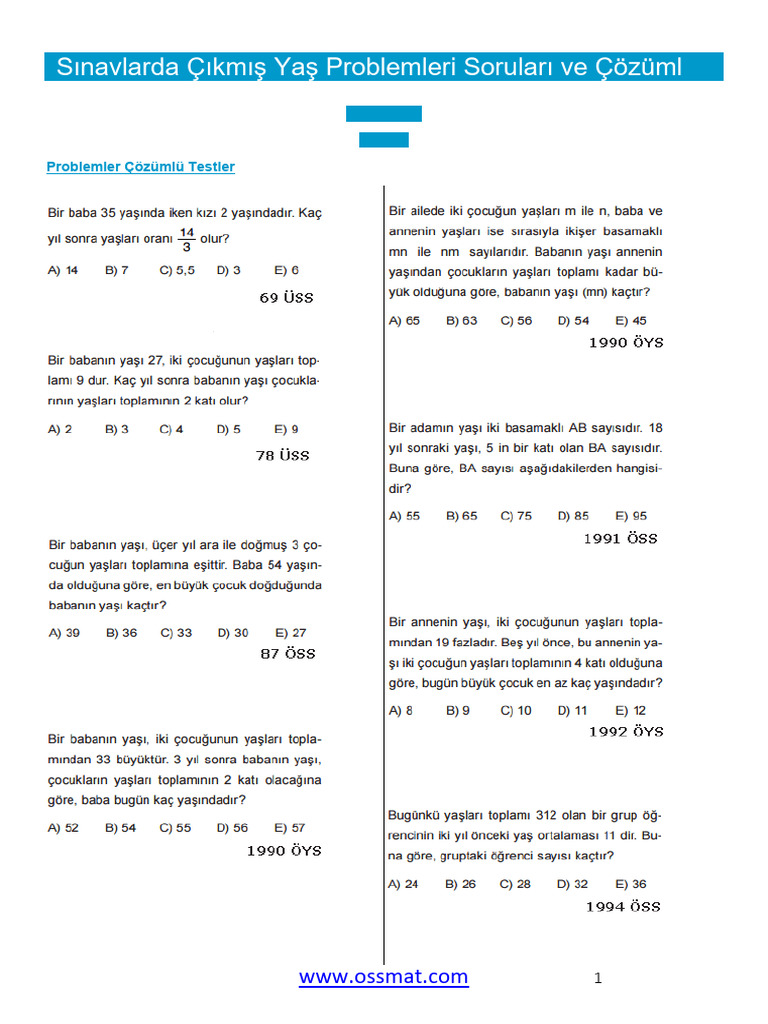 Yas Problemleri | PDF