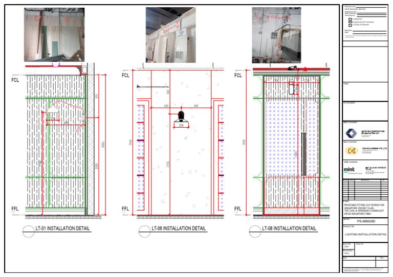Lighting Installation Details for SCC | PDF | Drawing | Technical Drawing