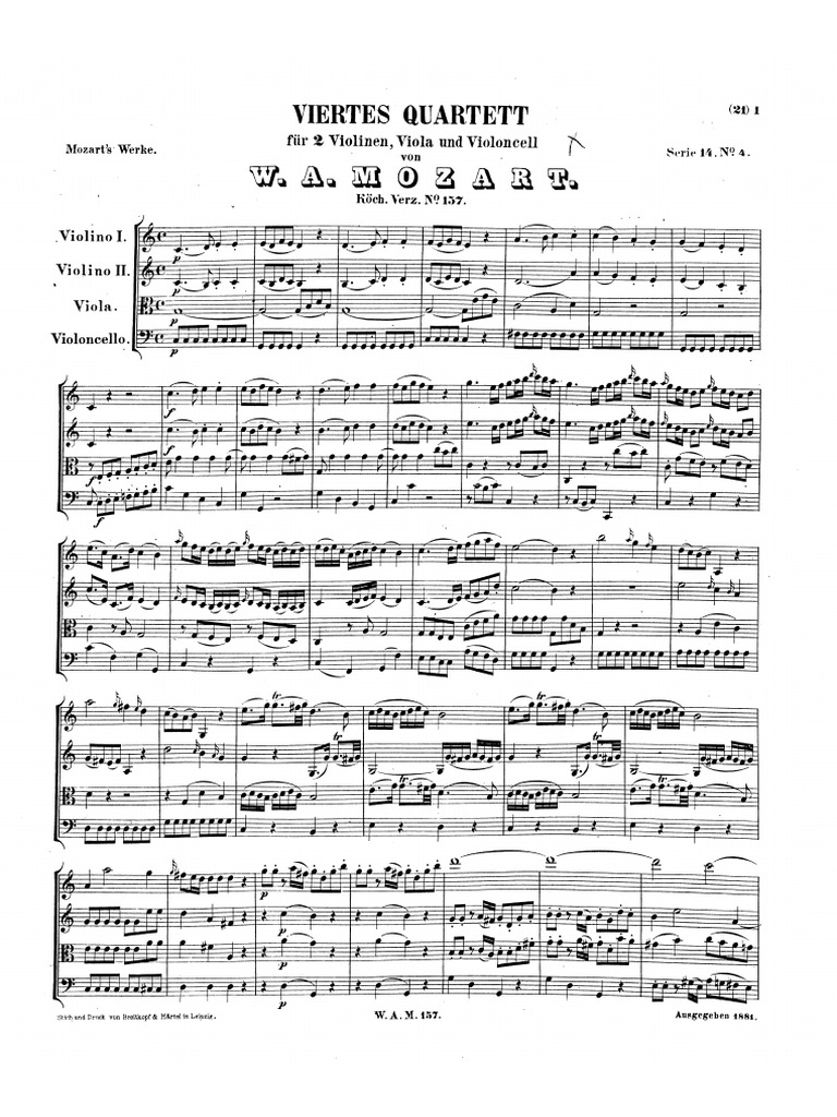 Mozart K157 1st Movement | PDF