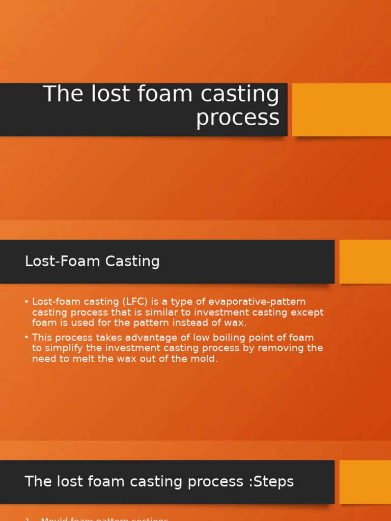 The Lost Foam Casting Process | PDF | Materials | Secondary Sector Of The Economy