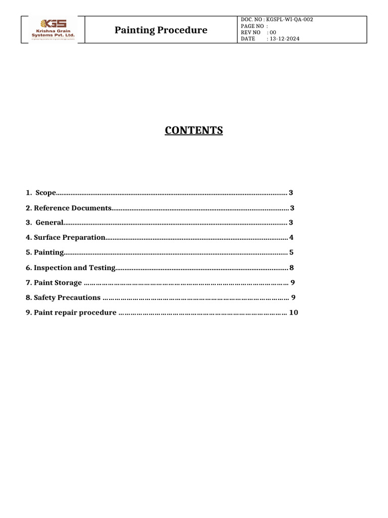 Paint Procedure ALLL(1) | PDF | Paint | Epoxy