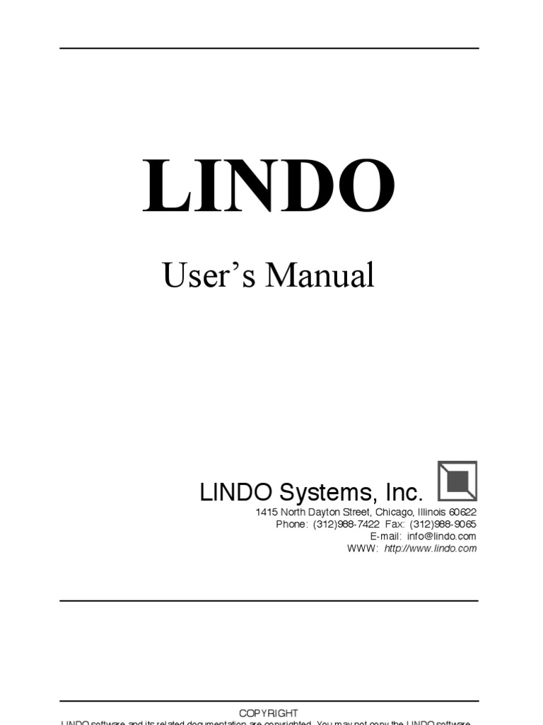 Lin Do Users Manual | PDF | Command Line Interface | Mathematical Optimization