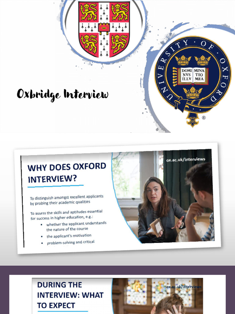 Oxbridge Interview Tips 2024 | PDF | Knowledge | Critical Thinking