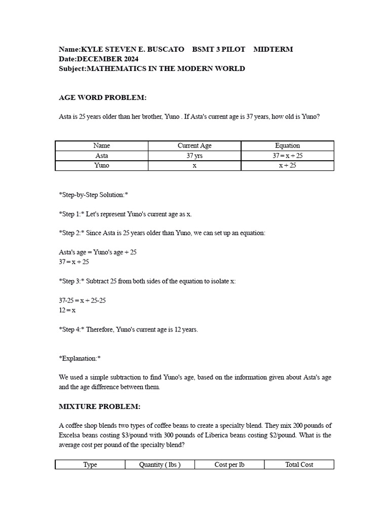 Final Task in Math | PDF | Speed | Mathematics