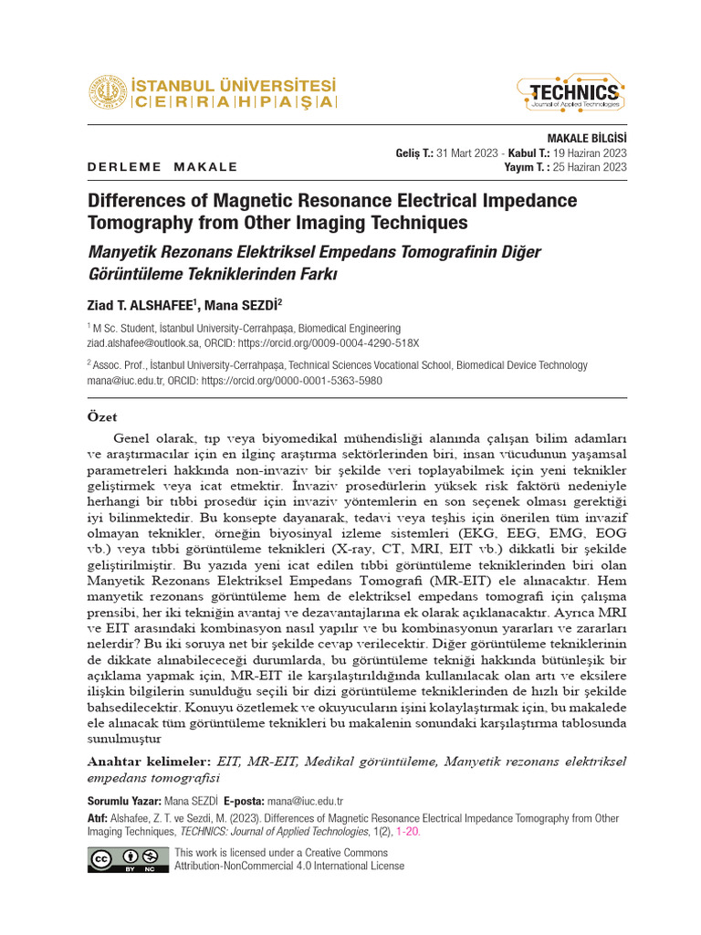 MR-EIT vs Other Imaging Techniques | PDF | Medical Imaging | Magnetic Resonance Imaging