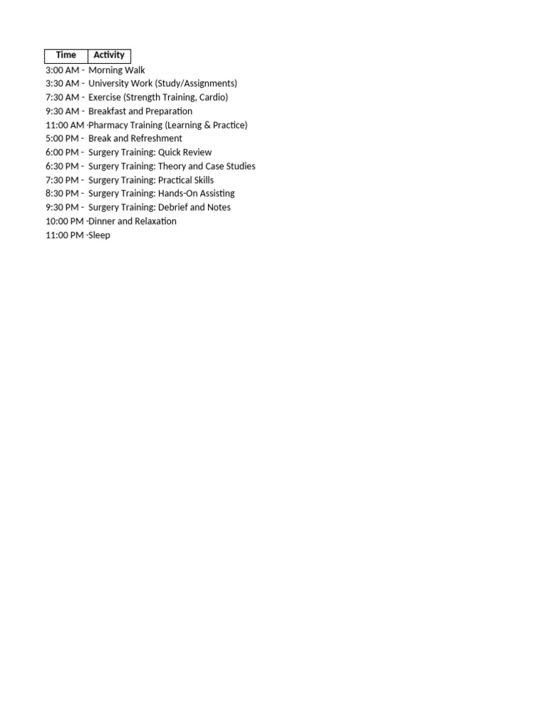 Combined Timetable | PDF