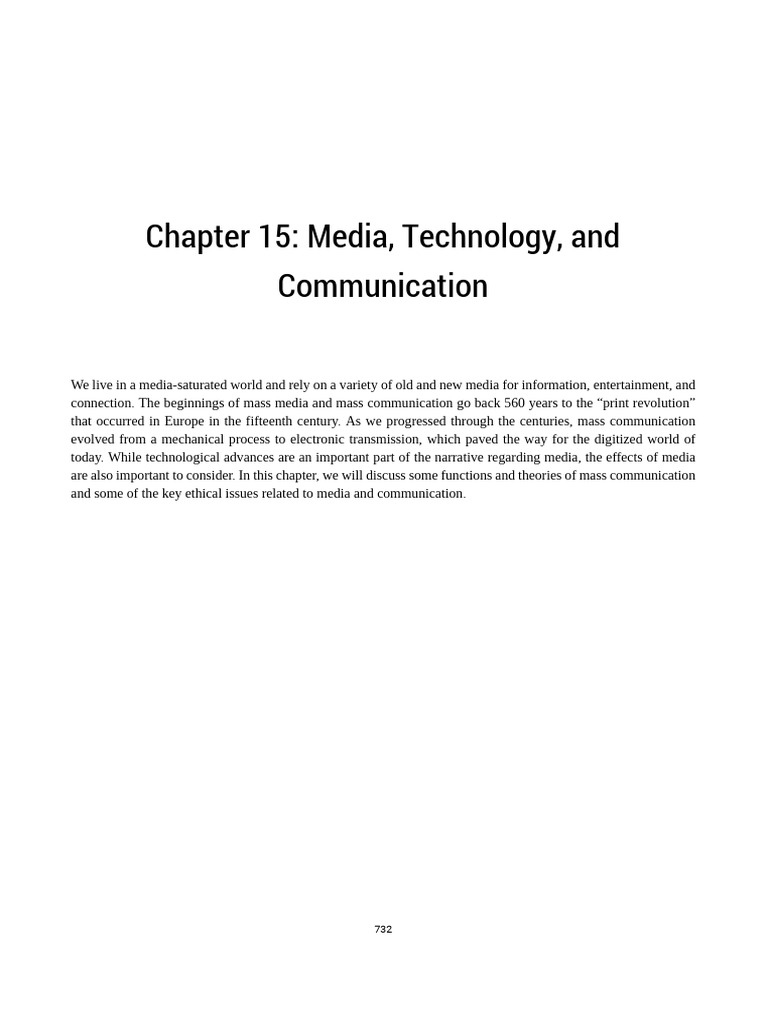 Media, Technology and Communication | PDF | Television | Telegraphy