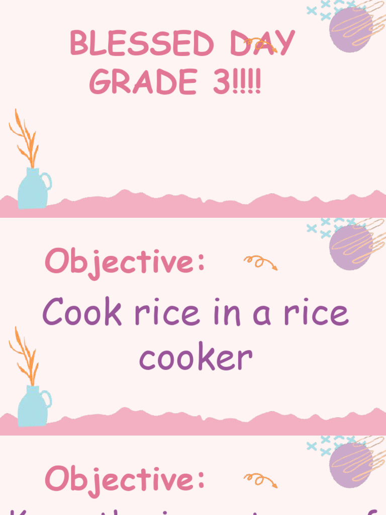 OK MAPEH 3 Quarter cooking rice.pptx (1) | PDF | Cooking