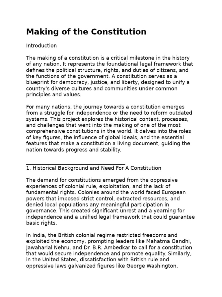 Constitution Making: India's Journey | PDF | Constitution | Political ...