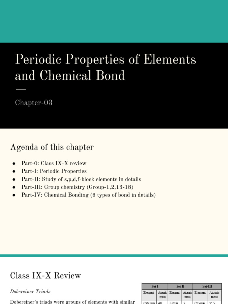 Periodic Properties & Chemical Bonding Guide | PDF | Electron ...