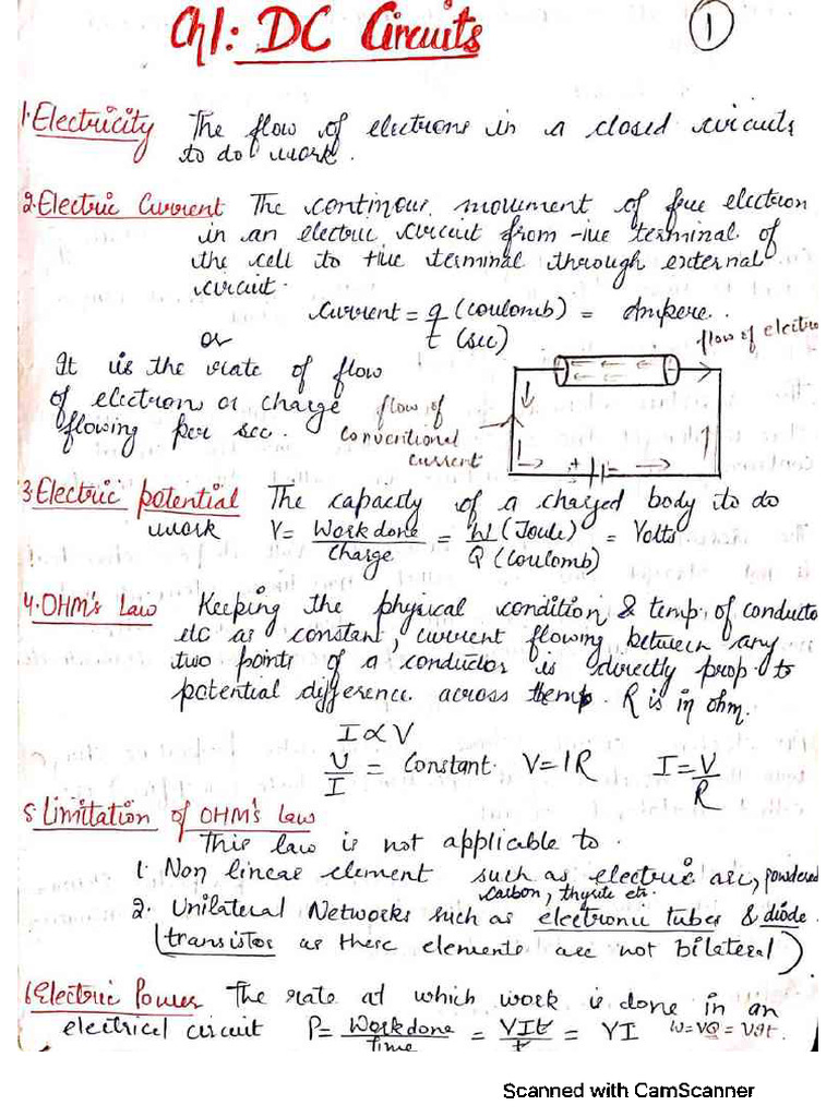 Chapter-1 (DC Circuits) | PDF