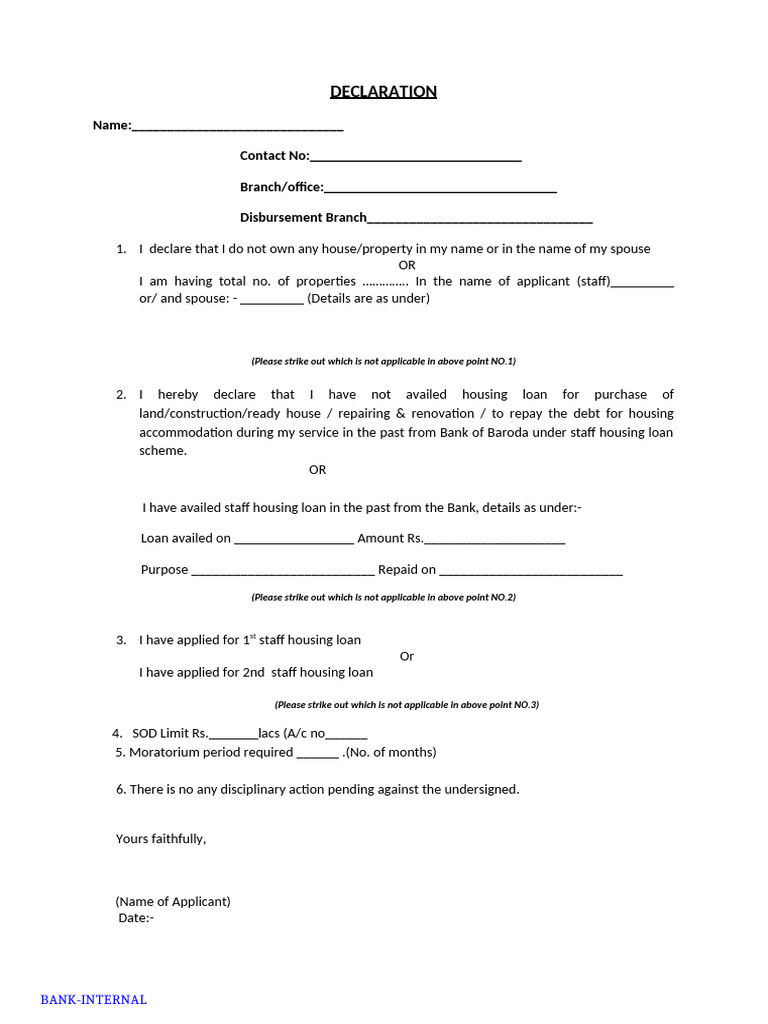 Staff Declaration -1 | PDF