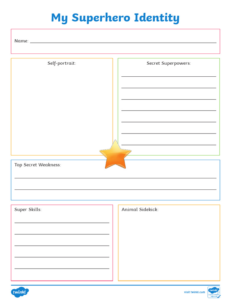 T TP 69821 My Superhero Identity Activity Sheet Ver 1 | PDF