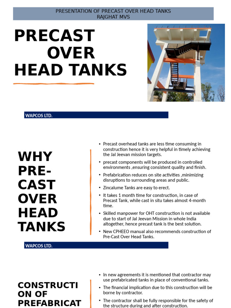 MP Precast OHT PPT | PDF | Precast Concrete | Concrete