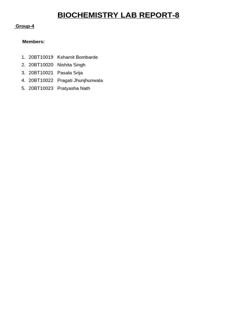 Biochemistry Lab Report-8 | PDF | Lipid | Chemical Polarity