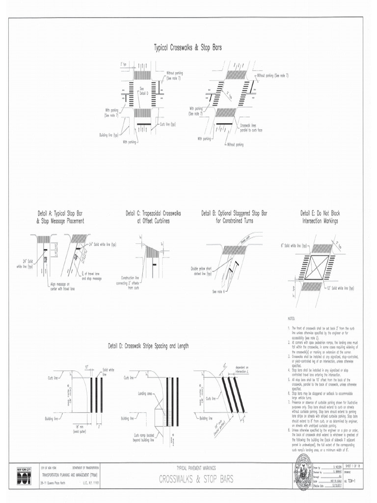 Typical Pavement Markings Guide | PDF | Streets And Roads | Transport ...