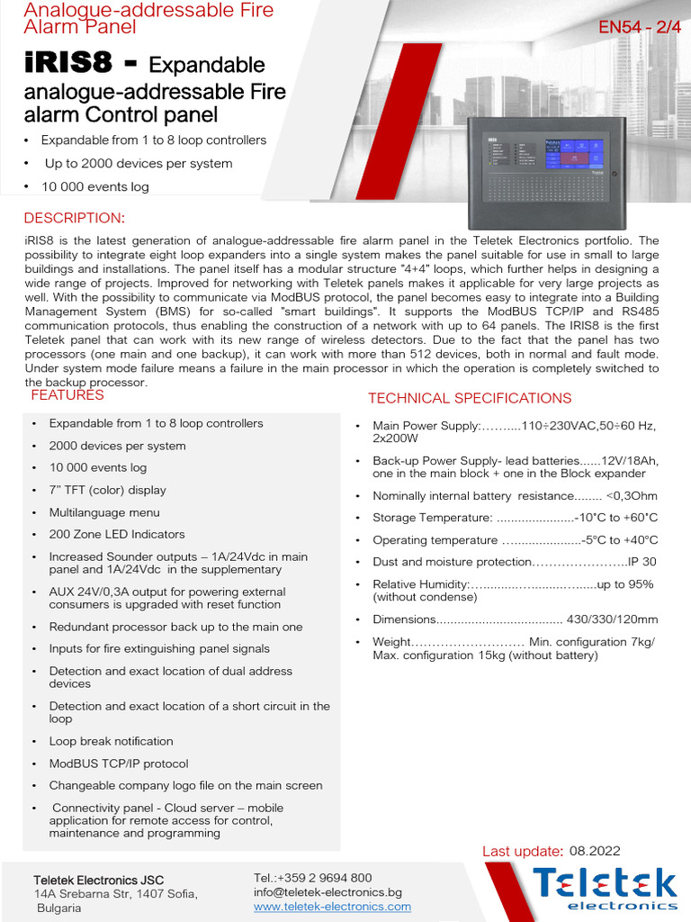 IRIS8 Datasheet EN 102022-1 | PDF | Computer Network | Building Automation