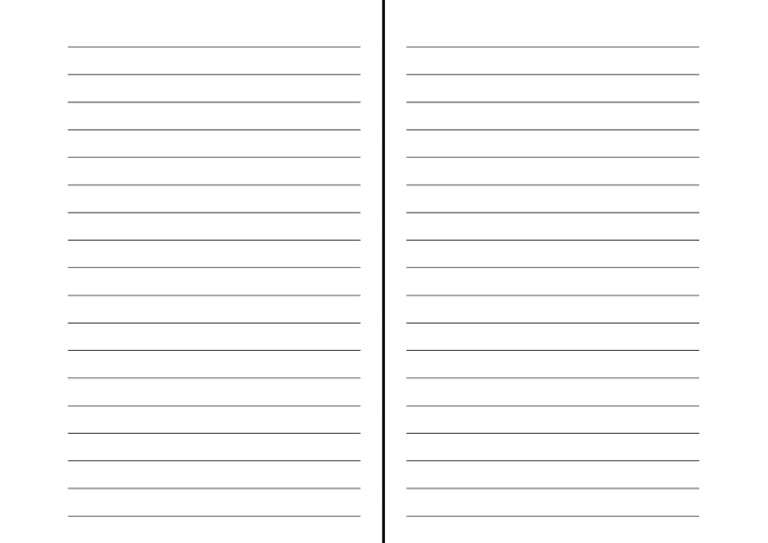 Ruled Four Double Sided A5 Printing Whole Sheet Paper Crafts | PDF