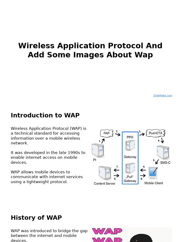Wireless Application Protocol and Add Some Images About Wap Copy | PDF ...