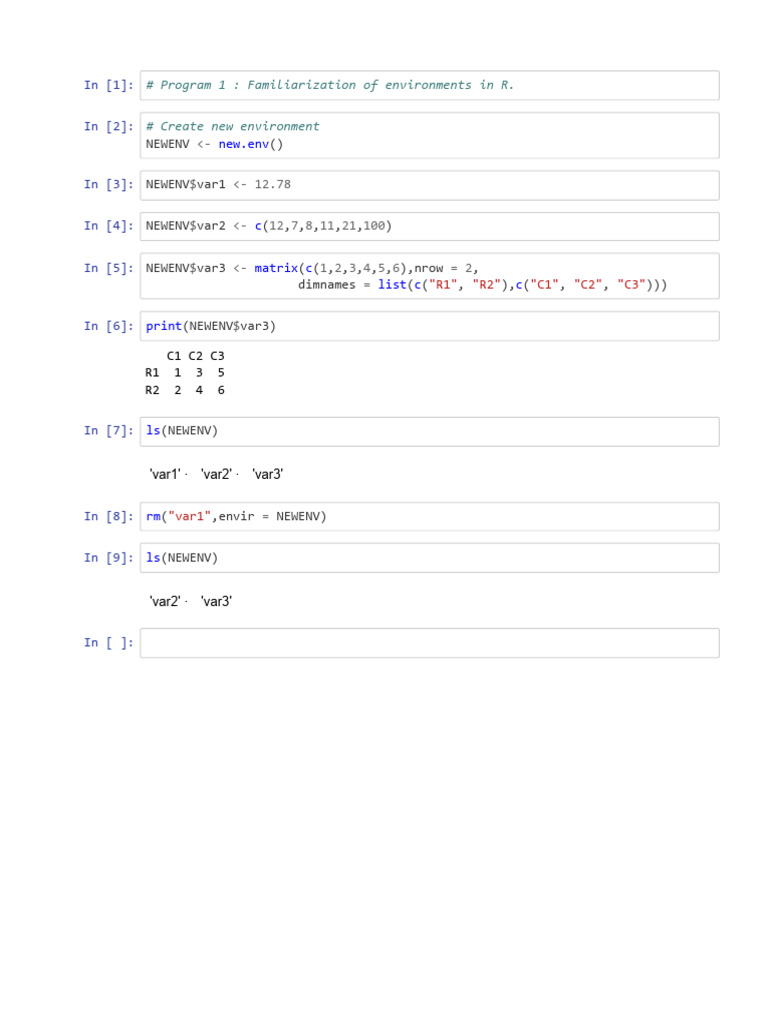R Environment Familiarization Guide Pdf