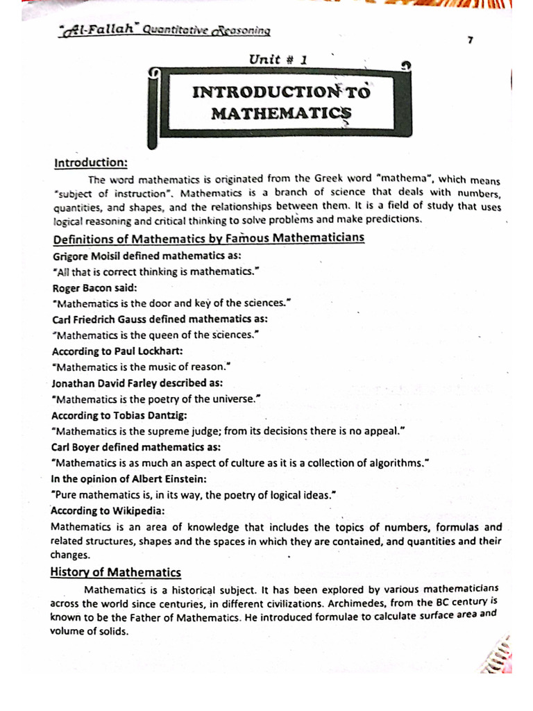 CHAP 1 Quantitative Reasoning | PDF