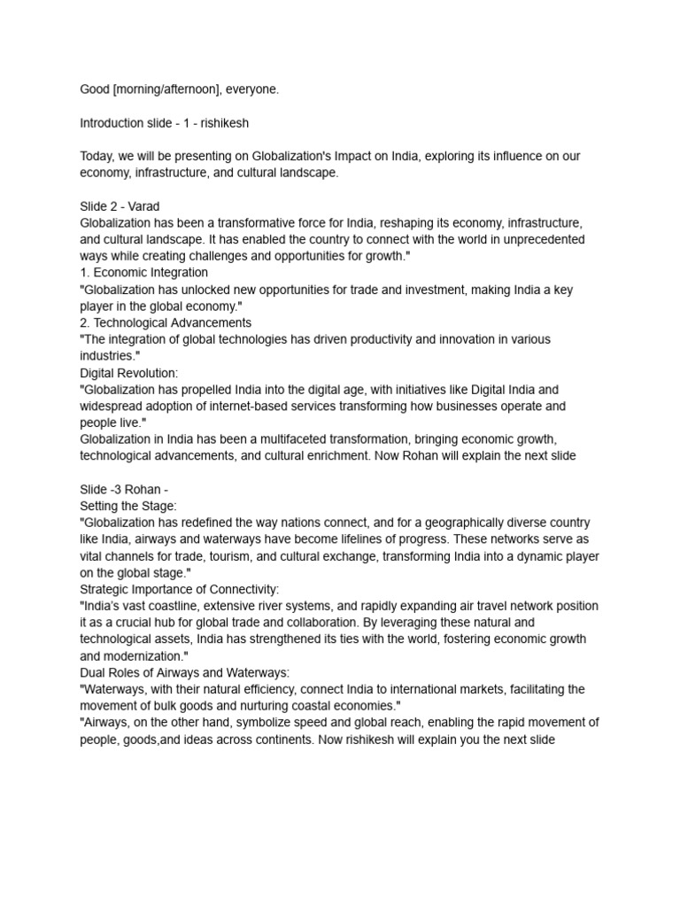 Script | PDF | Globalization | Economies