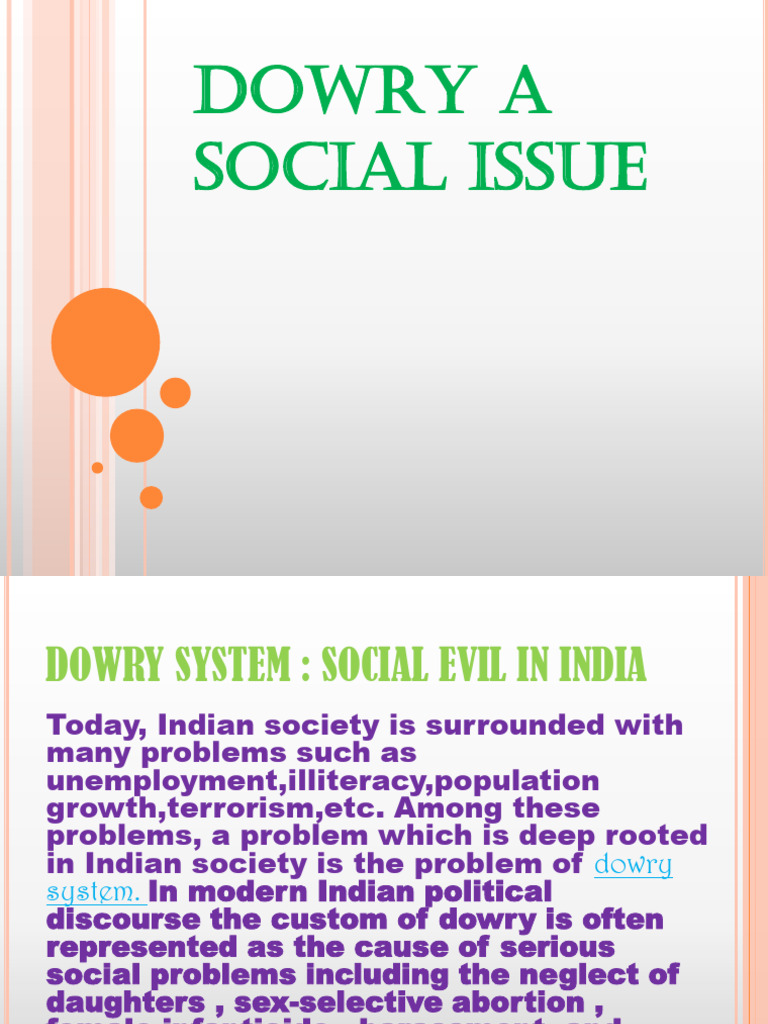 Dowry System: A Social Evil in India | PDF | Domestic Violence | Marriage