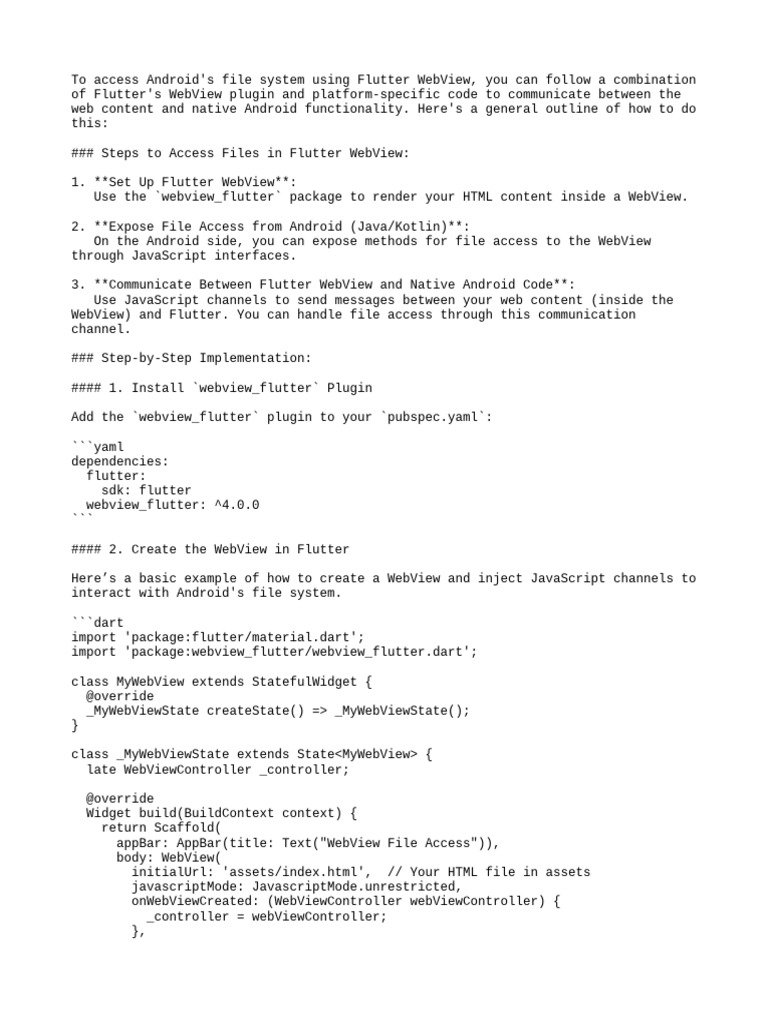 Flutter Webview Access Filemanager Pdf System Software Software 5970