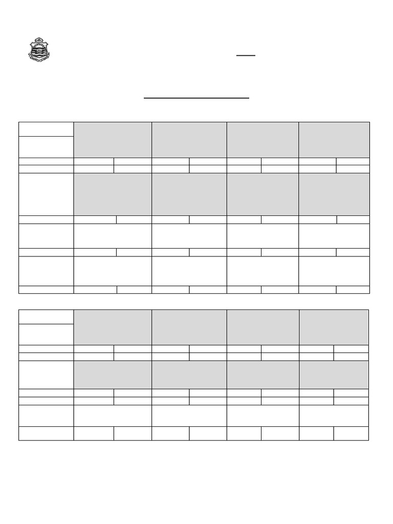 Practical Date Sheet For The BS 4 Years Program Second Fourth ...