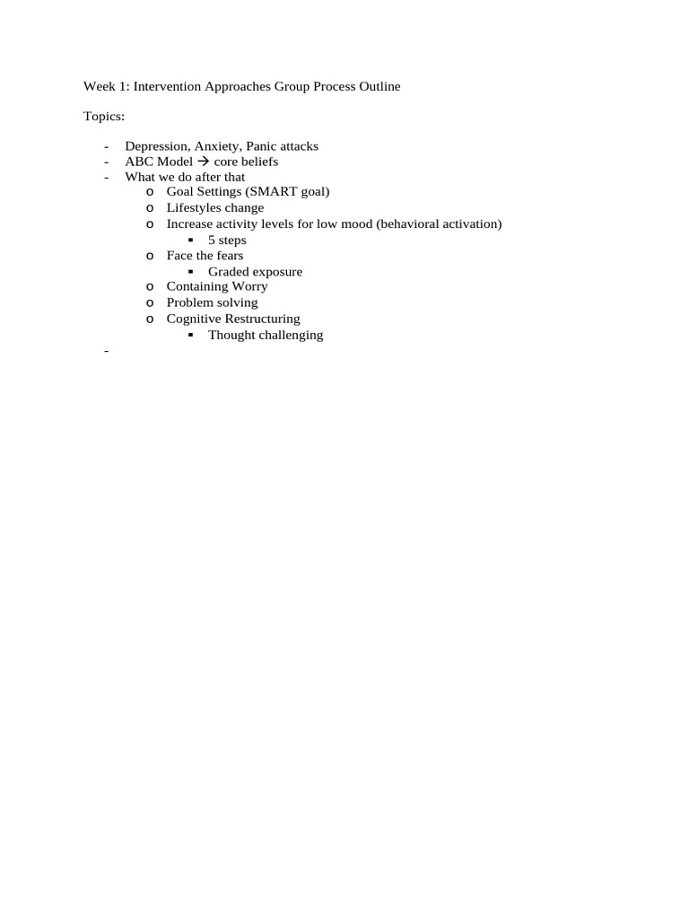 Intervention Approaches Group Process | PDF