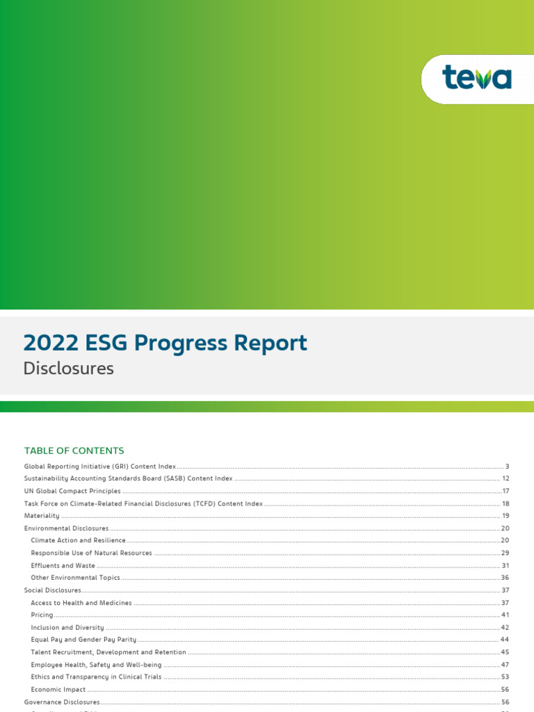 teva-esg-progress-report-disclosures_2022-old | PDF | Turnover ...
