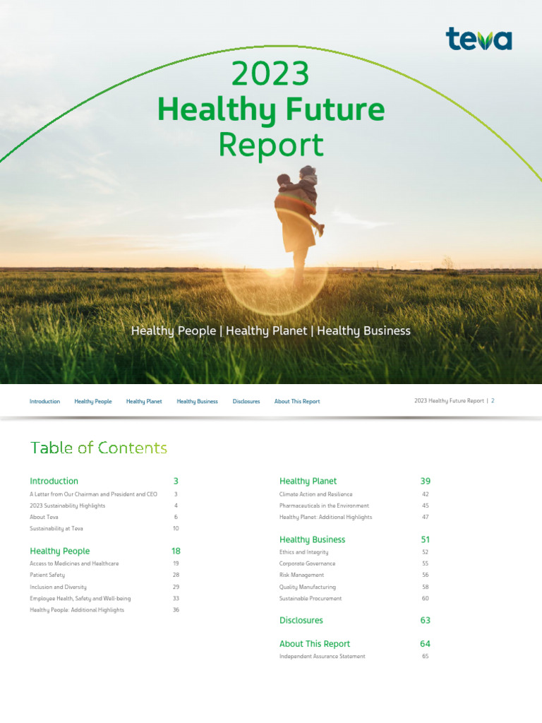 Teva Esg Progress Report 2023 | PDF | Gross Domestic Product ...