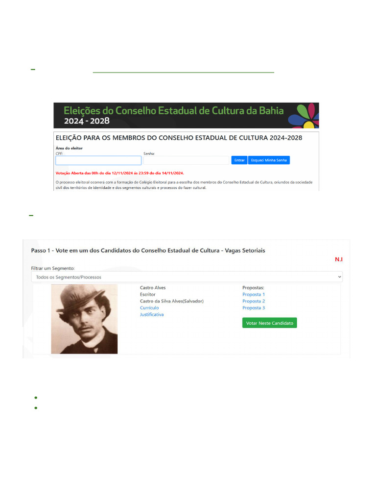Passo a passo para votação CEC 2024 (1) | PDF