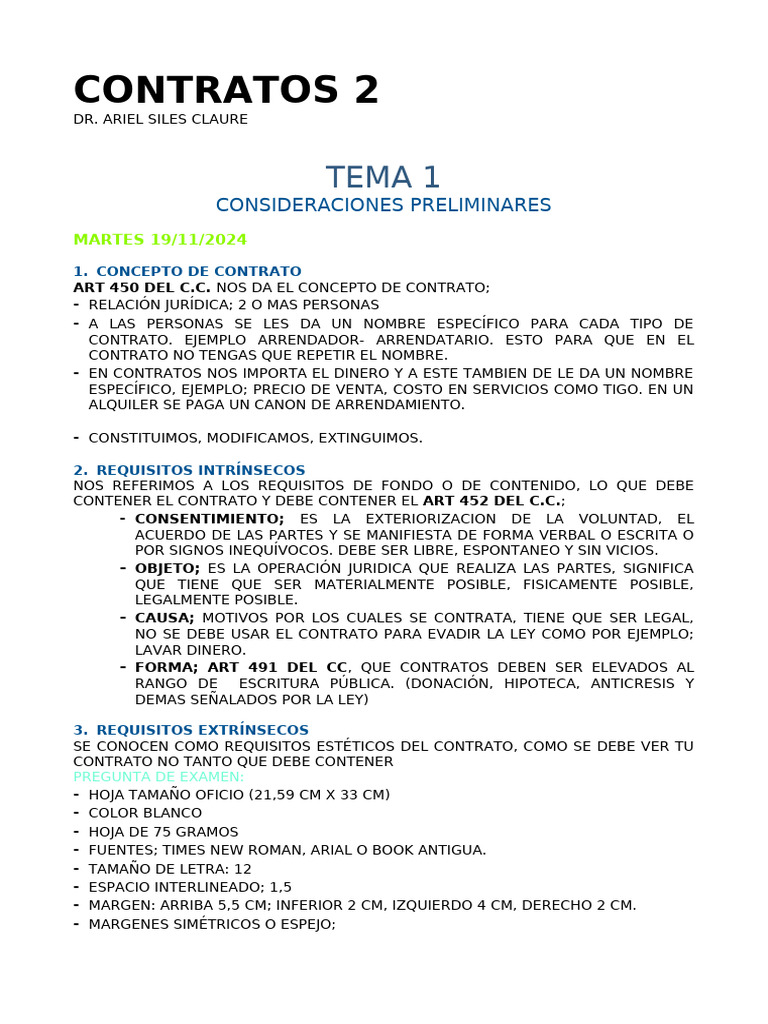 A-Contratos II WRD | PDF | Pagos | Derecho privado