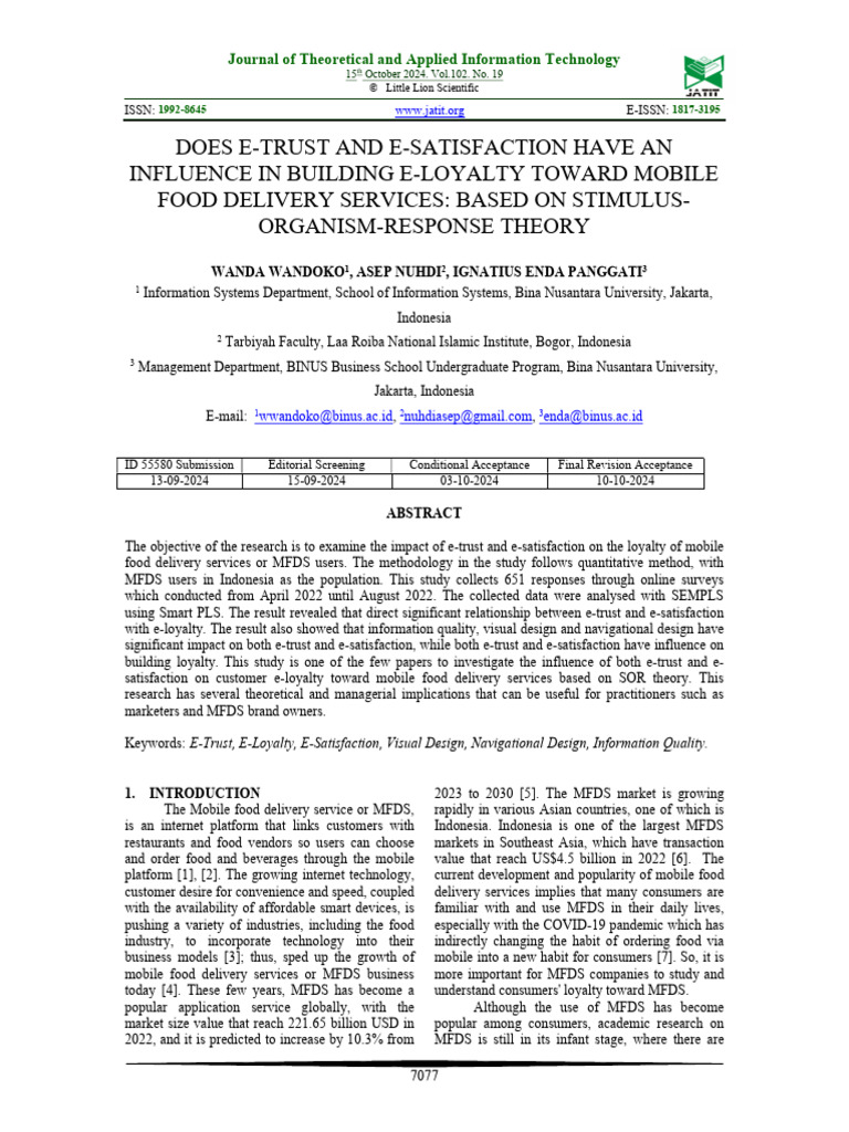 Jatit Journal Index Scopus Asep Nuhdi | PDF | P Value | Coefficient Of Determination
