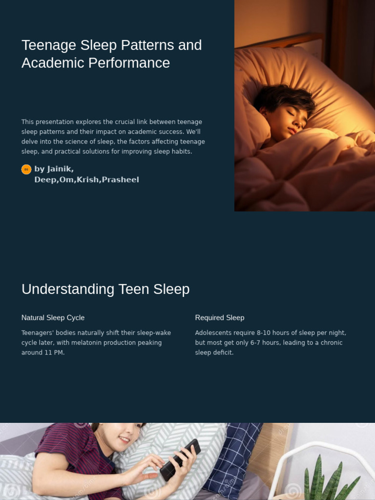 Teen Sleep Patterns Impacting Grades | PDF | Sleep | Sleep Deprivation