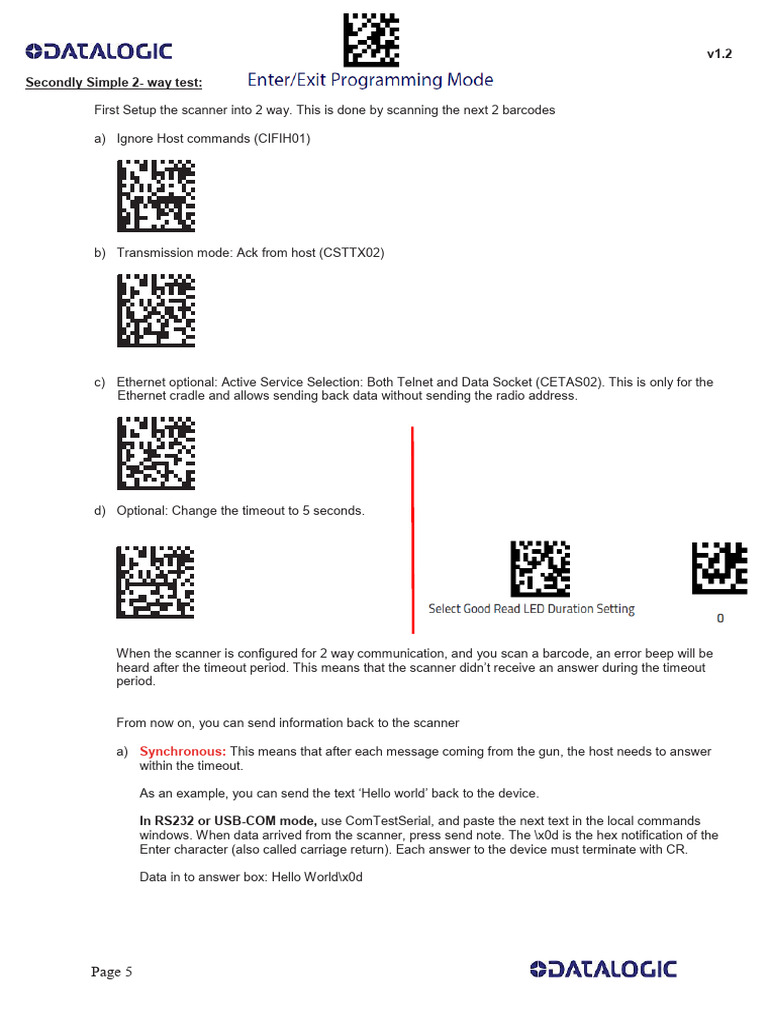 Setup for 2-way communication | PDF