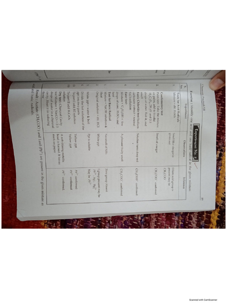 Chemistry Practical 1 | PDF