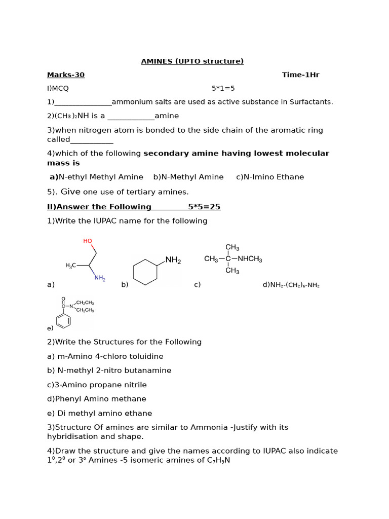 Amines Part I | PDF
