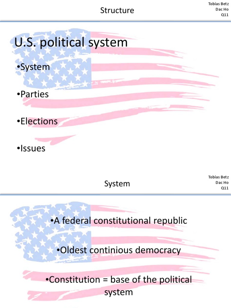 U.S. Political System: - System - Parties - Elections - Issues | PDF ...