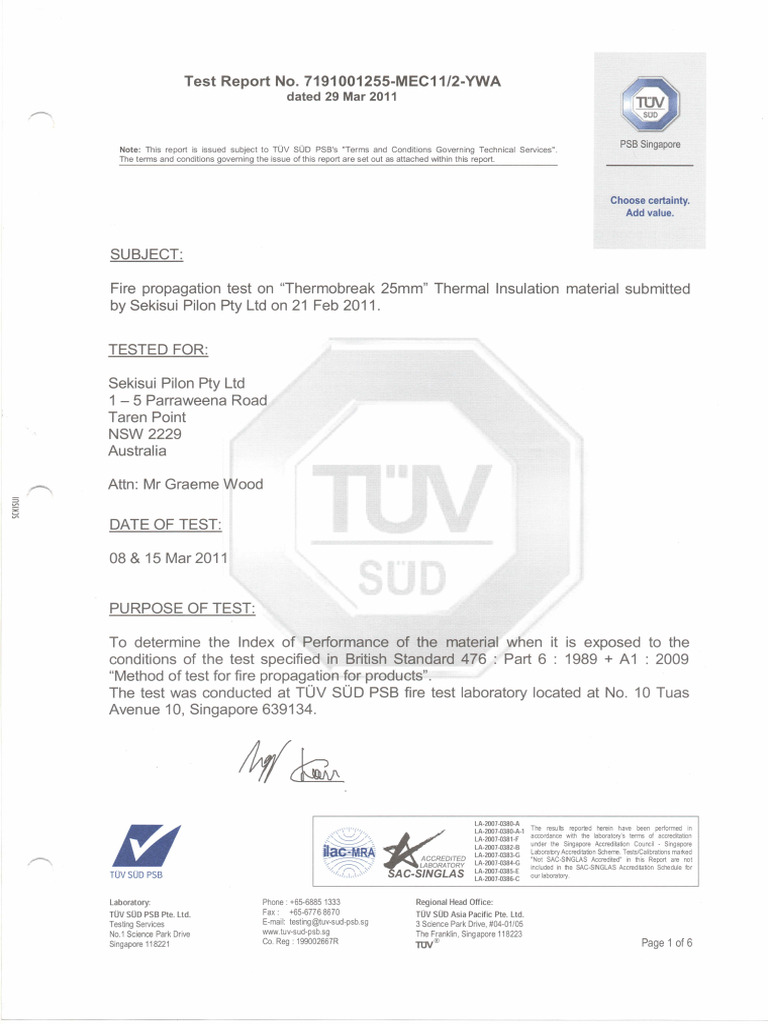 TUV 3 - Thermobreak | PDF