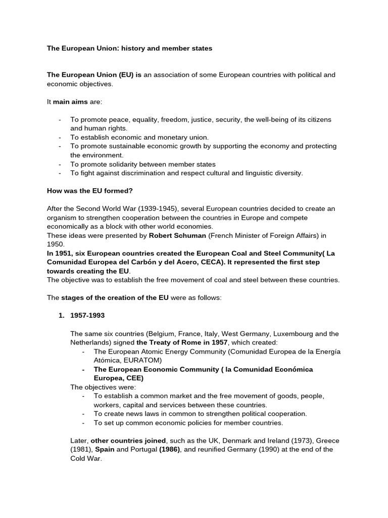 The European Union | PDF | European Union | Eurozone