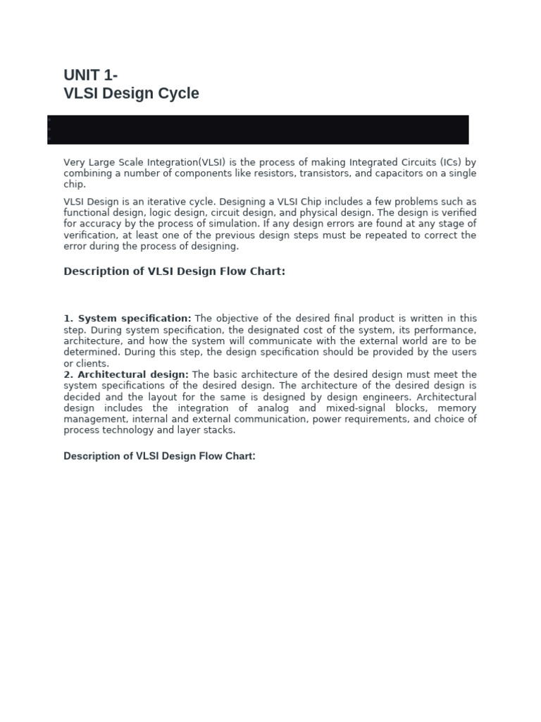VLSI Design Process Overview | PDF | Integrated Circuit | Cmos